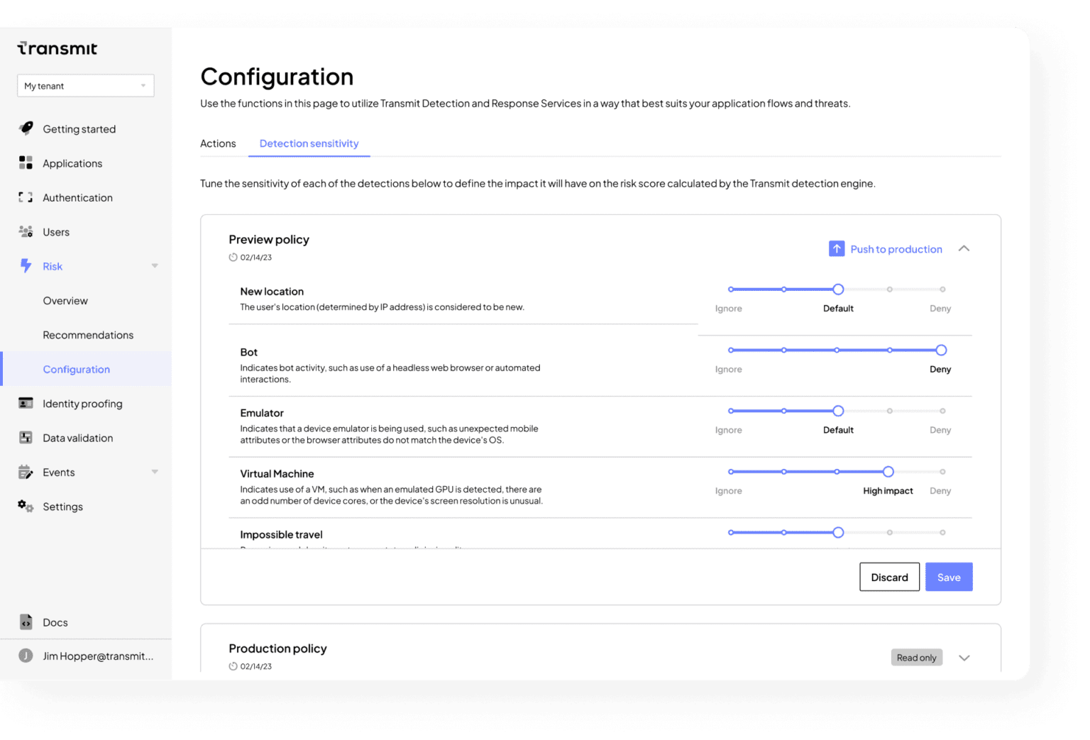 Detection and Response | Transmit Security